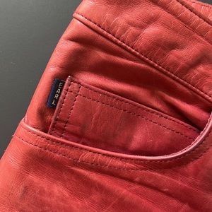 Earl Jeans | Pants & Jumpsuits | 999 Vintage Deep Red 10 Leather Pants ...